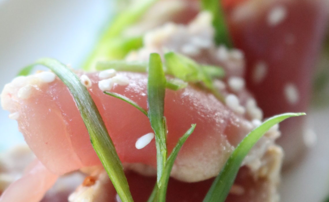 Sesame Seared Tuna with Jalapeño Ponzu Sauce | A Party With Us